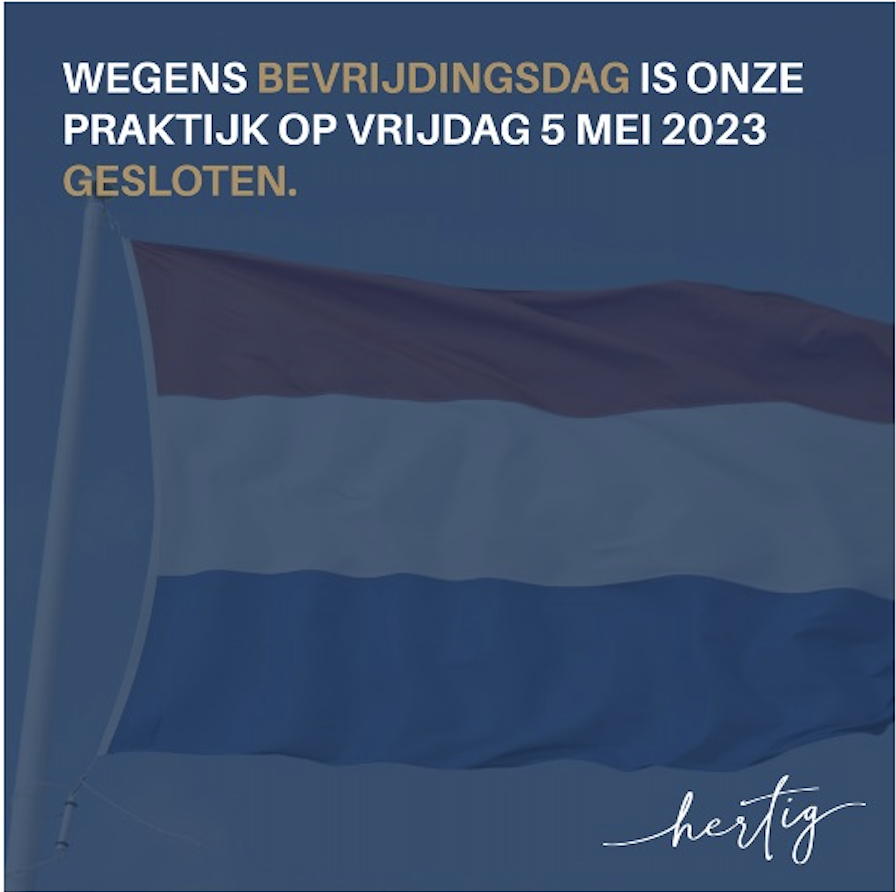 We wensen je een fijne Bevrijdingsdag! - Praktijk Hertig